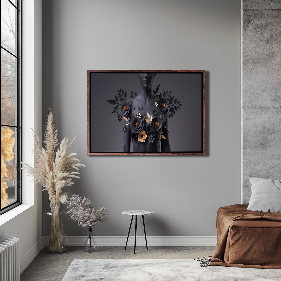 Decorative Woman Bust Wall Art, Home Decor Canvas, Modern Canvas Wall ...