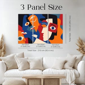 Picasso Style Abstract Human Faces Canvas Wall Art, Canvas Room Decor ...