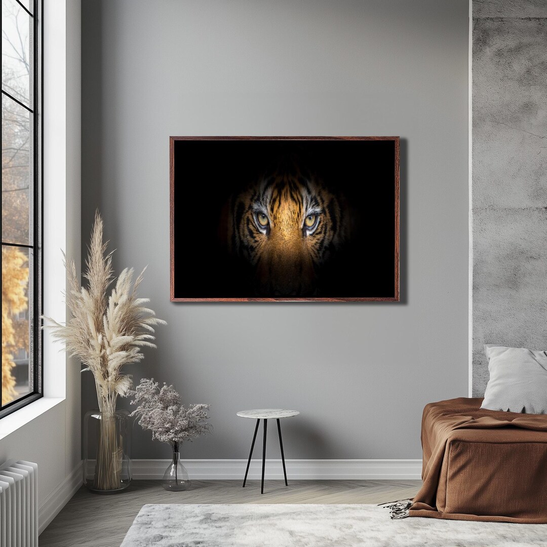 Tiger Eyes Canvas Art: Modern Wall Hanging - Etsy