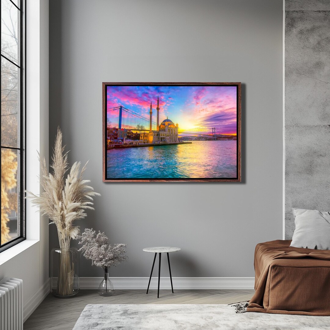 Ortaköy Mosque and Bosphorus Bridge View Decorative Canvas Art ...