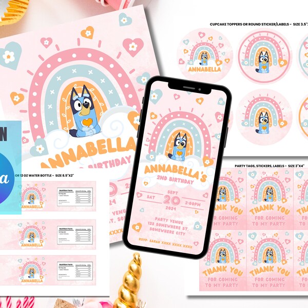 Bluey Birthday Printable Bundle - Etsy
