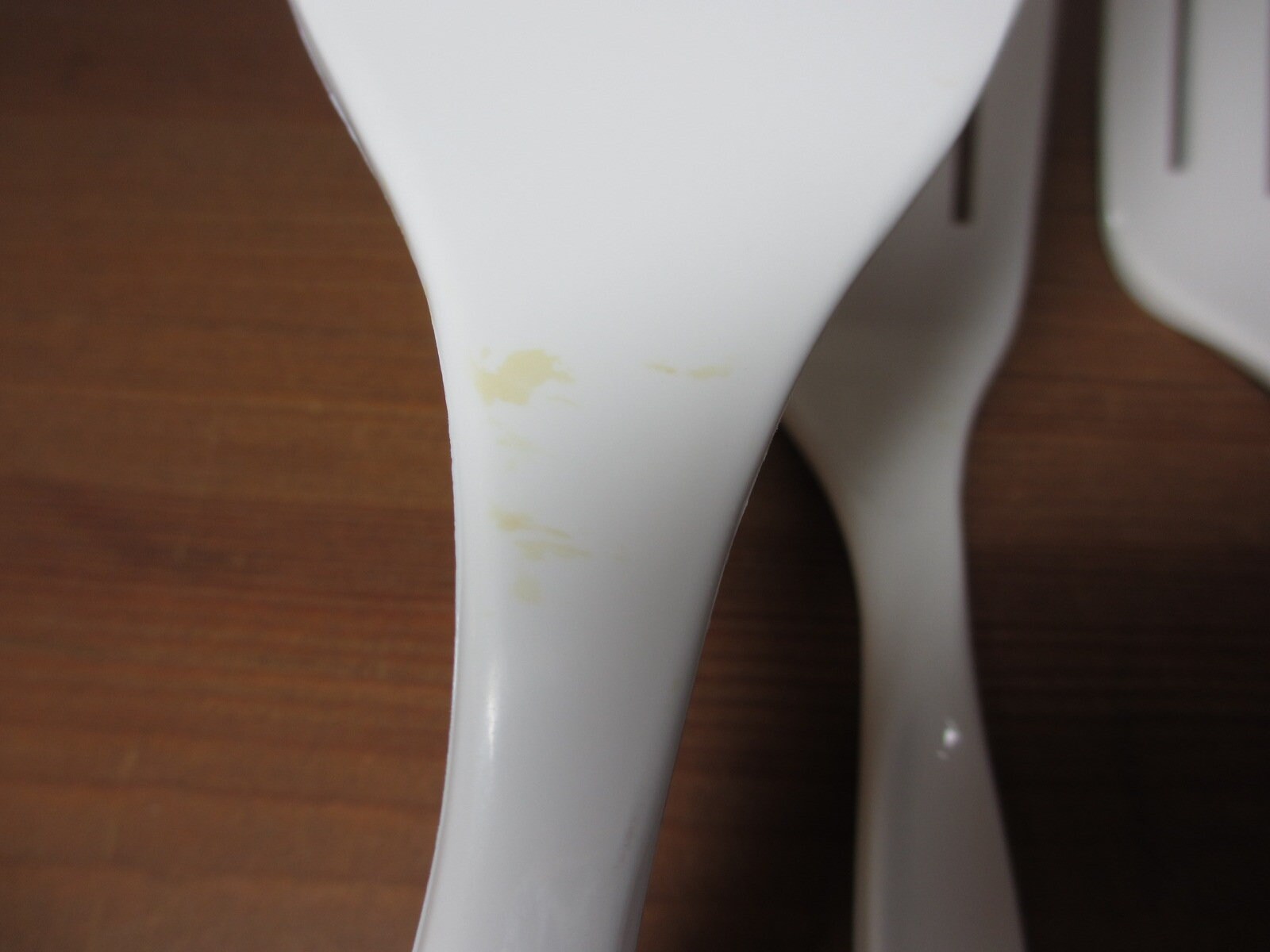 Foley Long, White, Almond Nylon, Plastic Slotted Spatula Utensil ...