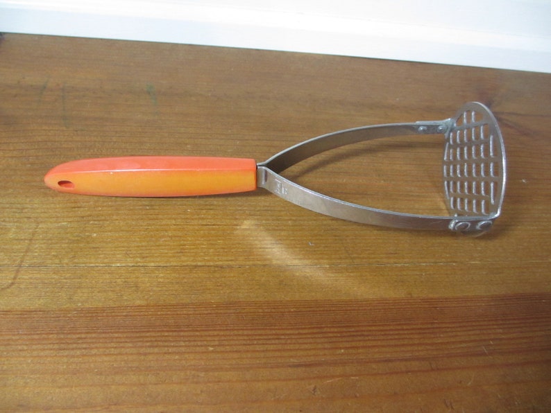 Sears Potato Masher With Orange Plastic Handle 019UT - Etsy