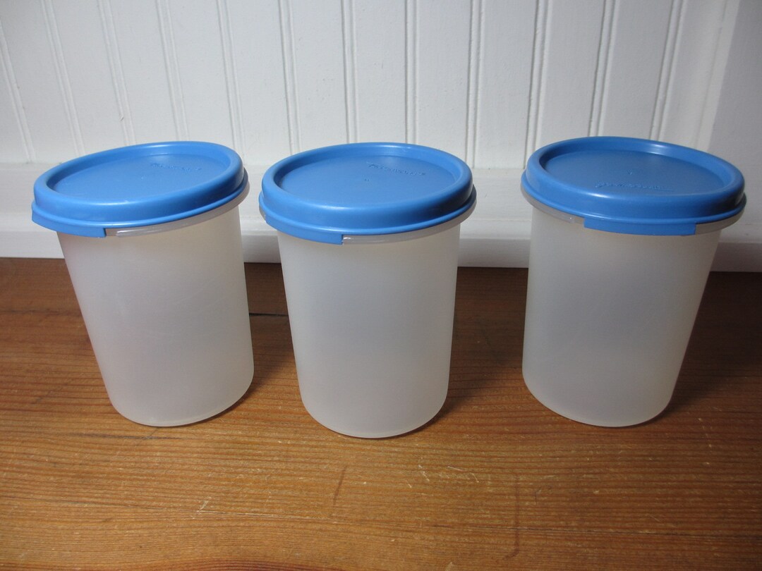 3 Tupperware Modular Mate Containers & Blue Lids, 15 Ounce or 440 Ml ...