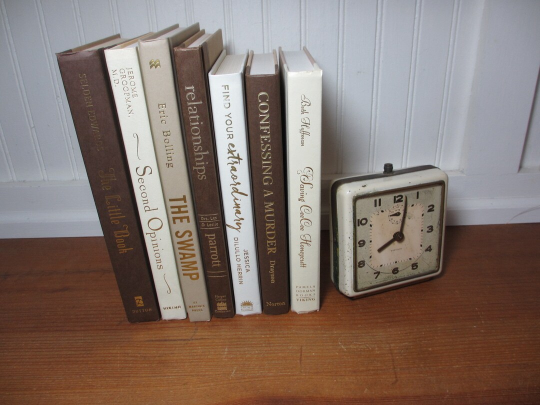 7 Assorted Beige & Brown Books BK121 - Etsy