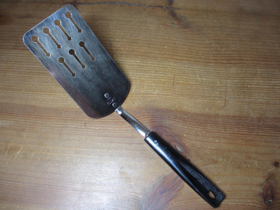 Ekco Slotted Long Blade Spatula With Black Plastic Handle 239UT - Etsy