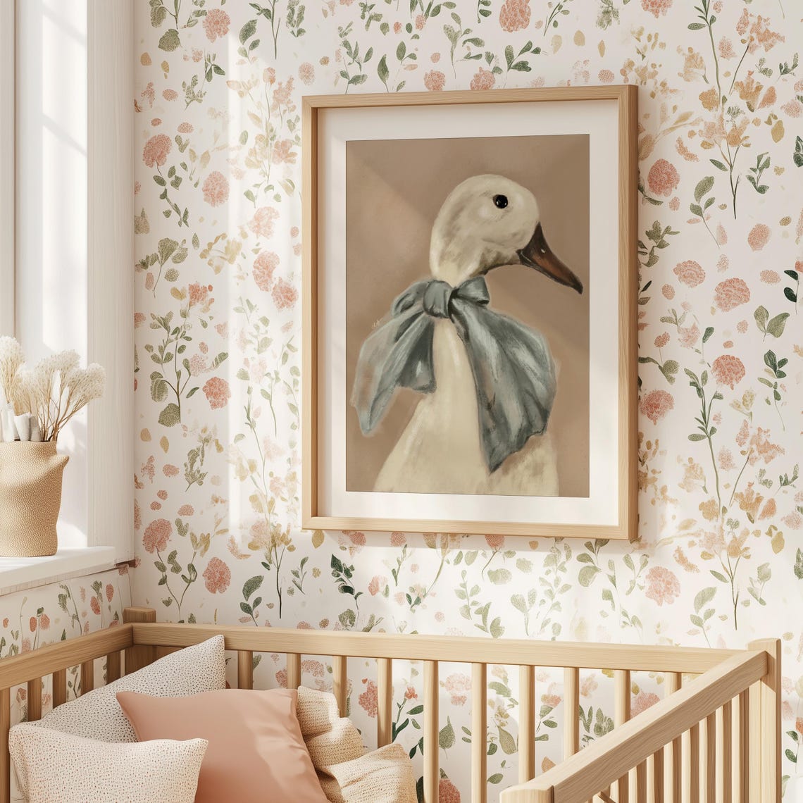 Goose Nursery Print: Oil Pastel Art, Vintage Style - Etsy