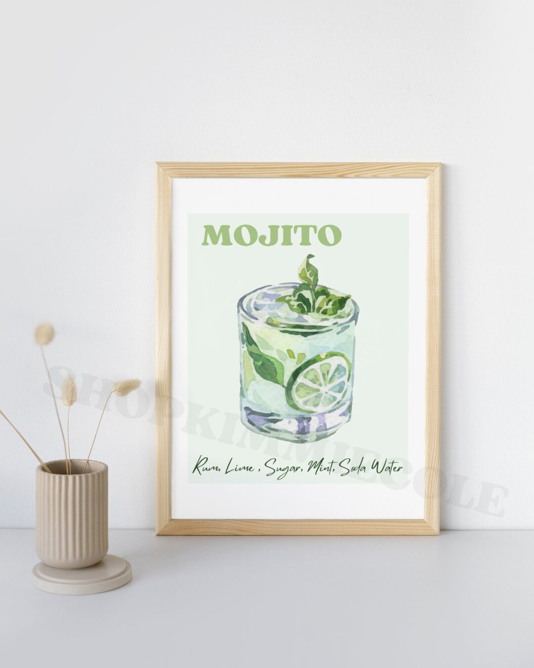 Trendy Cocktail Decor Wall Art Print / Mojito/ Bar Sign - Etsy