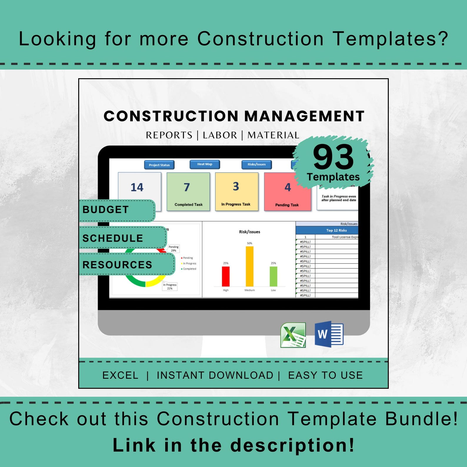 Construction Estimate Template Construction Project Planner Form ...