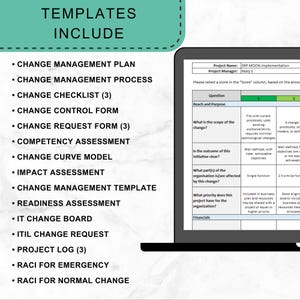 Change Management Templates | Project Change | Request Form | Change ...