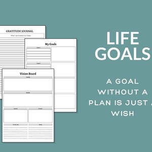 Life Planner Printable Bundle Goals for Life, Printable Bundle for ...