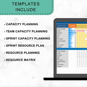 Capacity Planning Excel Templates, Resource Planning, Resource Matrix ...