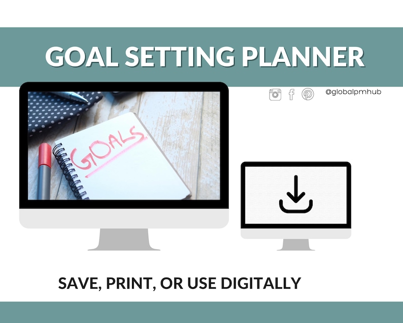 Goal Planner Printable Bundle, Daily, Weekly, Monthly Annual Goals ...