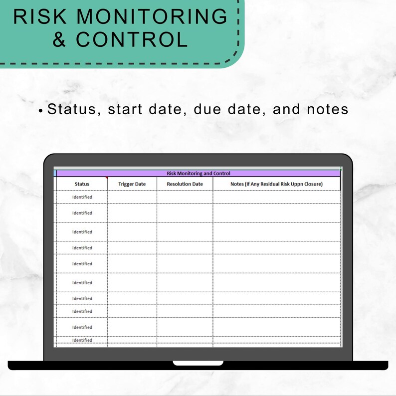 Project Risk Management Template, Risk Register and Risk Log, Project ...