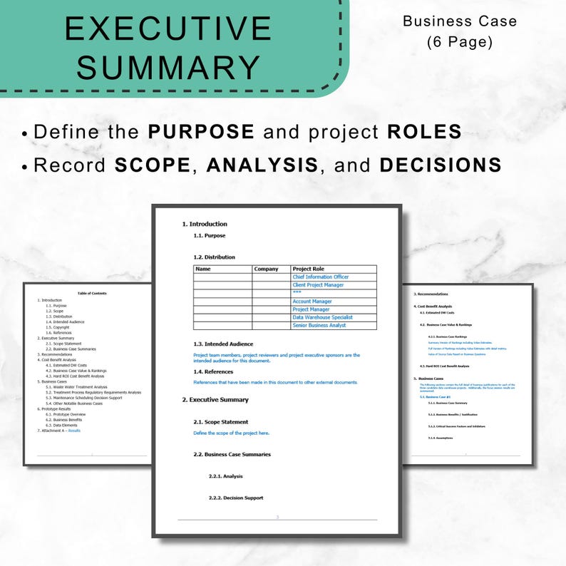 Business Case Templates, Business Case Review Report, Project ...