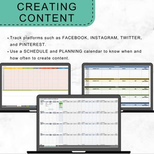 Social Media Template Content Calendar Marketing Planner Business Tool ...