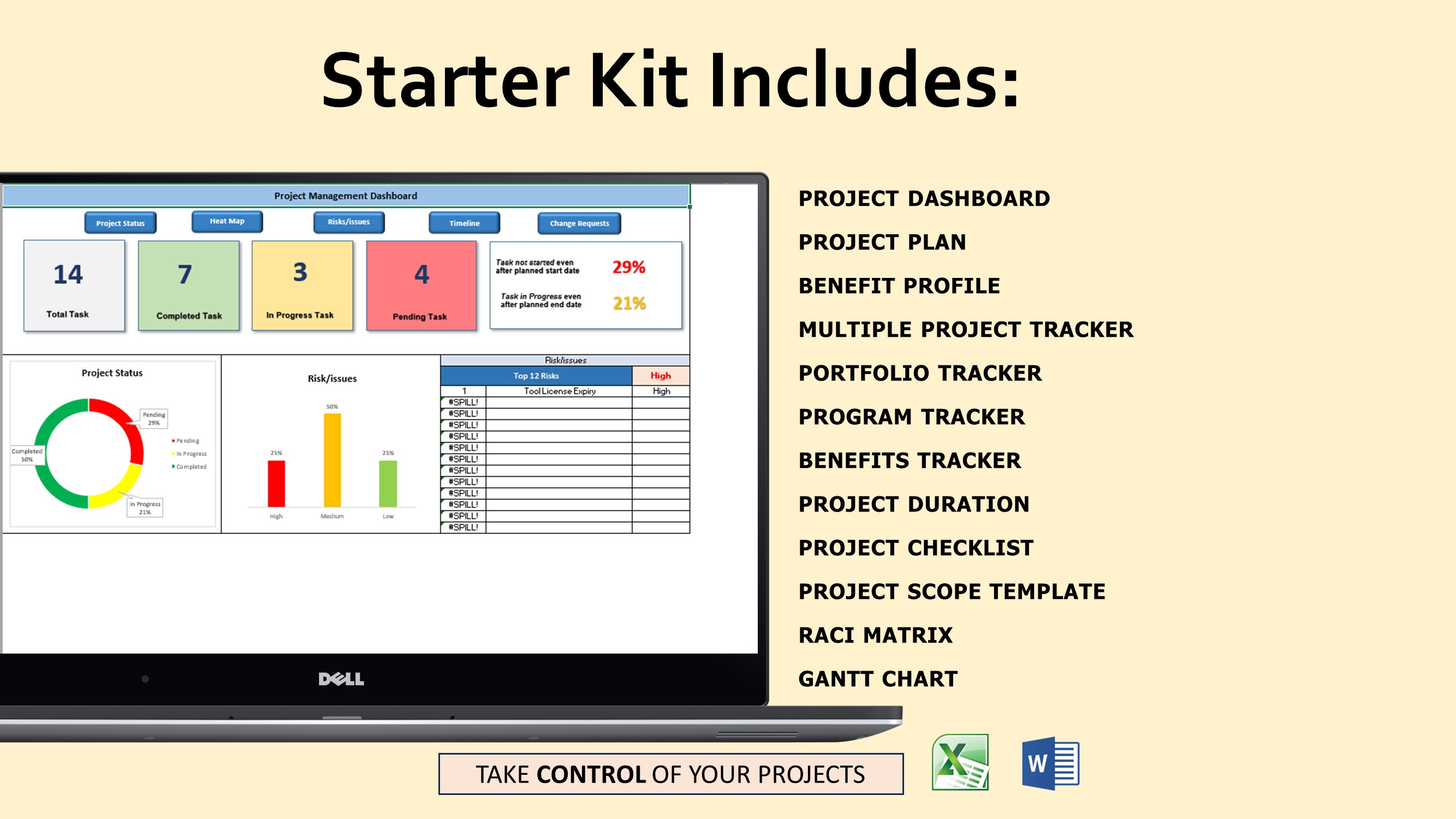 Project Starter Templates Project Starter Kit Schedule Scope Risk ...