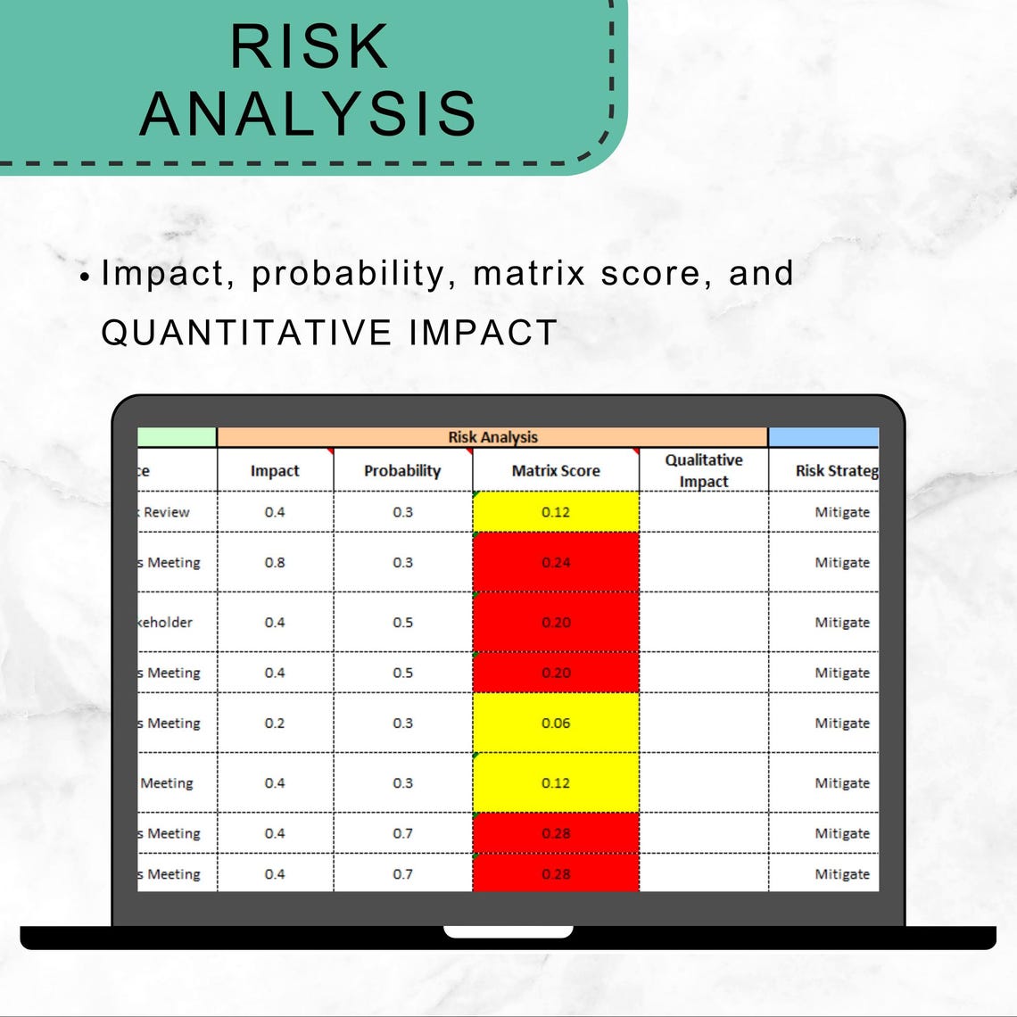 Project Risk Management Template, Risk Register and Risk Log, Project ...