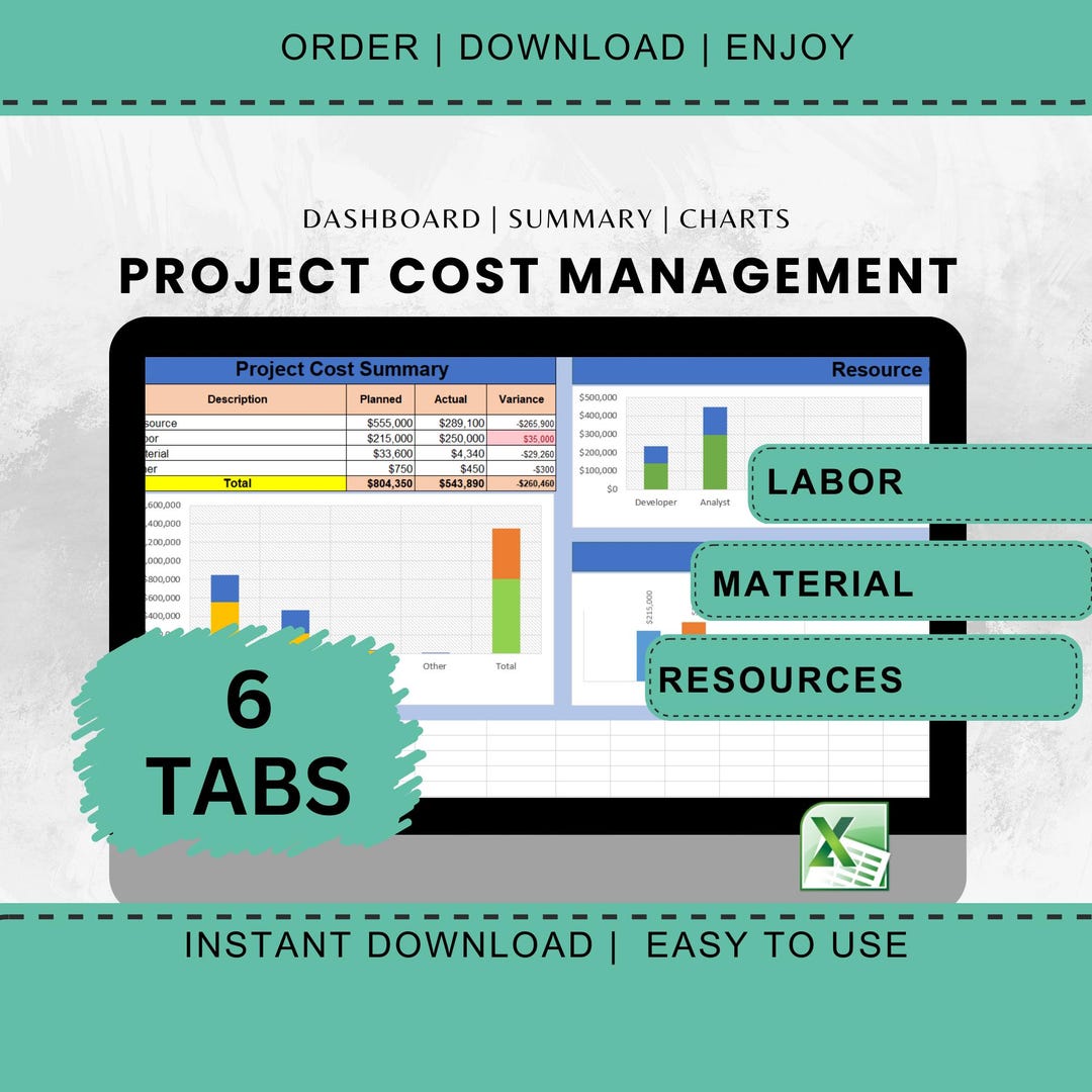 Project Cost Management Plan Project Cost Tracker Excel Business Budget ...