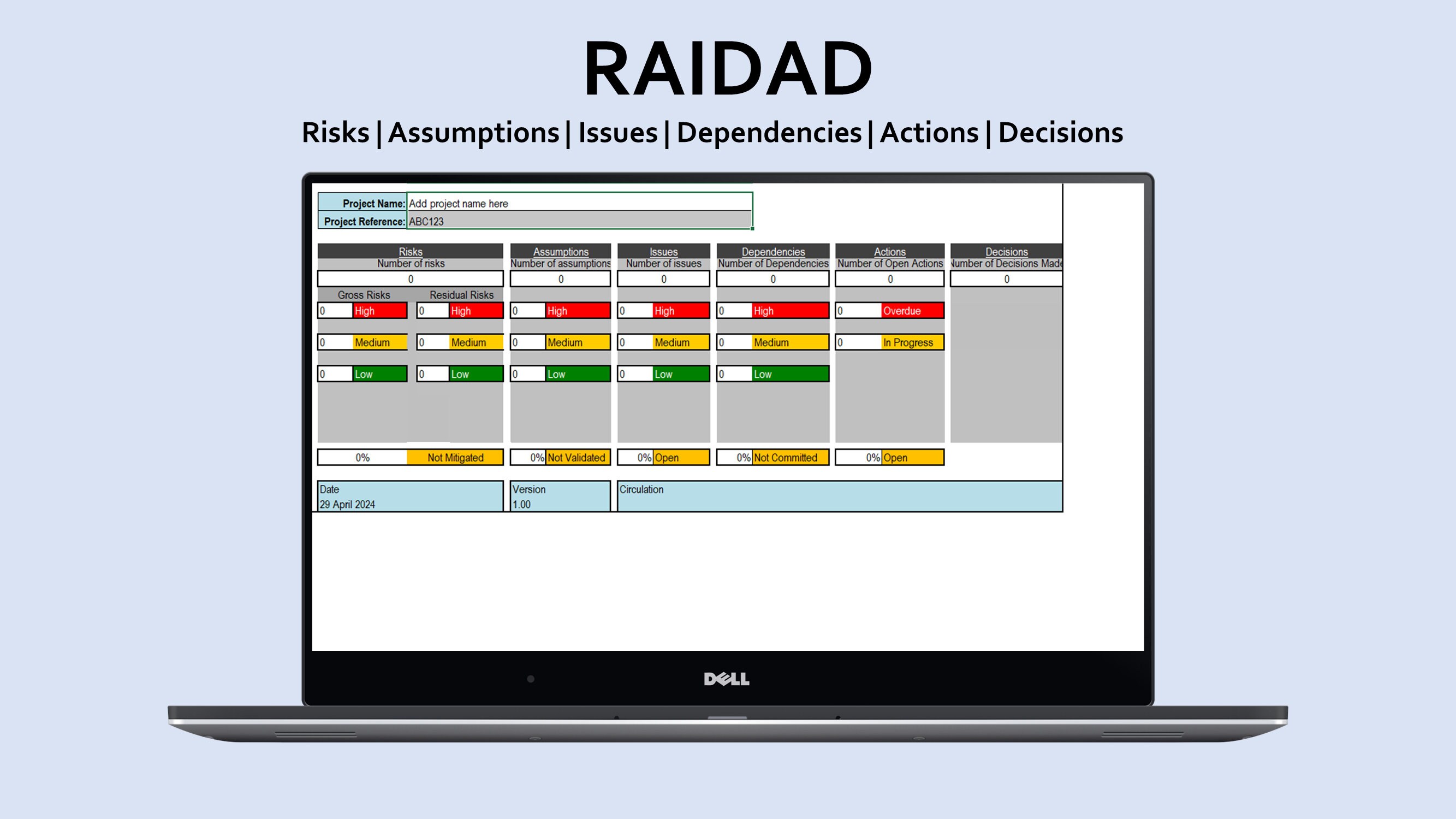 Project Starter Templates Project Starter Kit Schedule Scope Risk ...