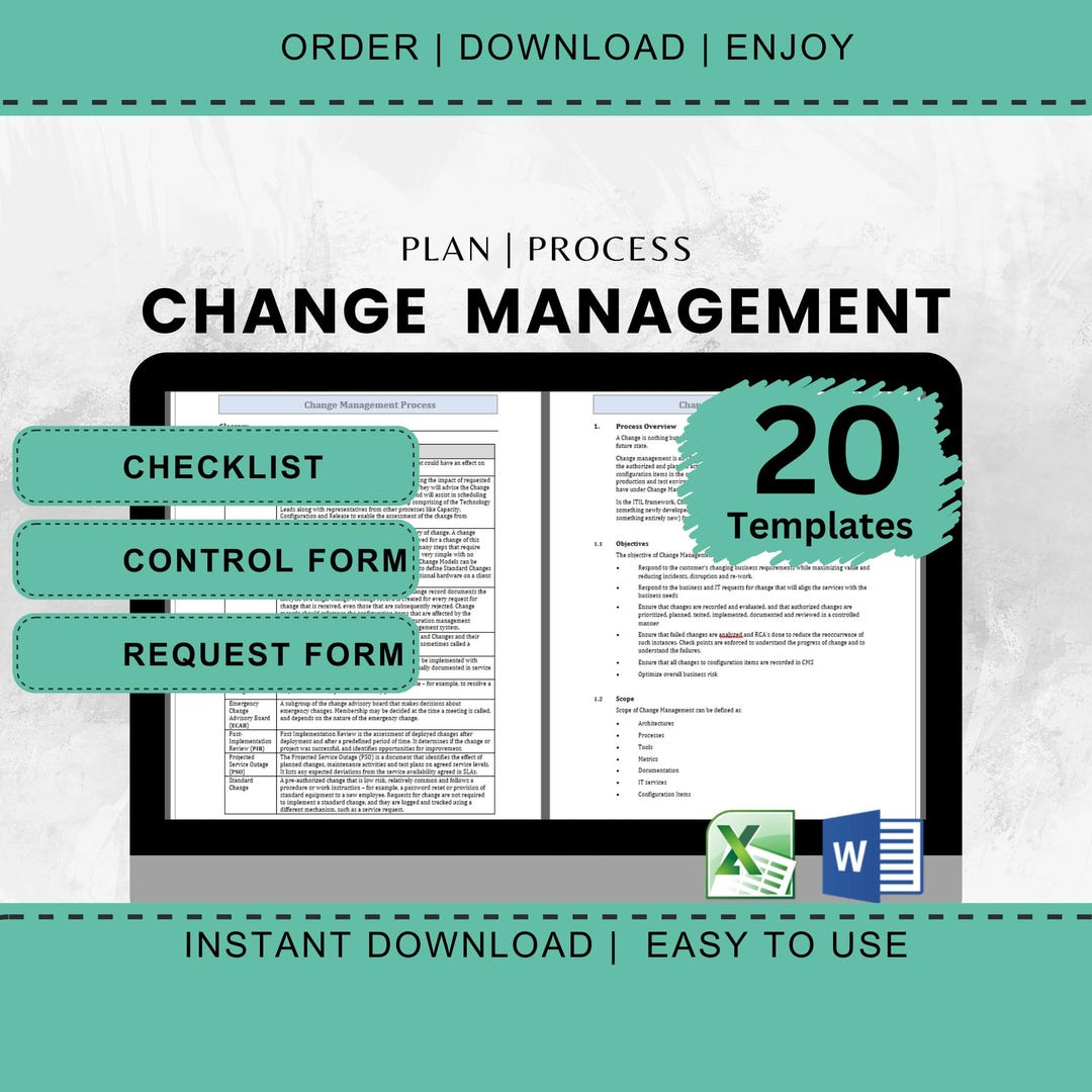 Change Management Templates | Project Change | Request Form | Change ...