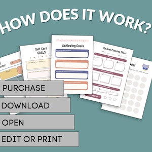 Goal Planner Printable Bundle, Daily, Weekly, Monthly Annual Goals ...