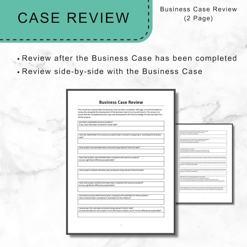 Business Case Templates, Business Case Review Report, Project ...