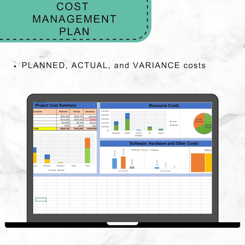 EVM Excel Template Project Budget Tracking Cost Management Spreadsheet ...