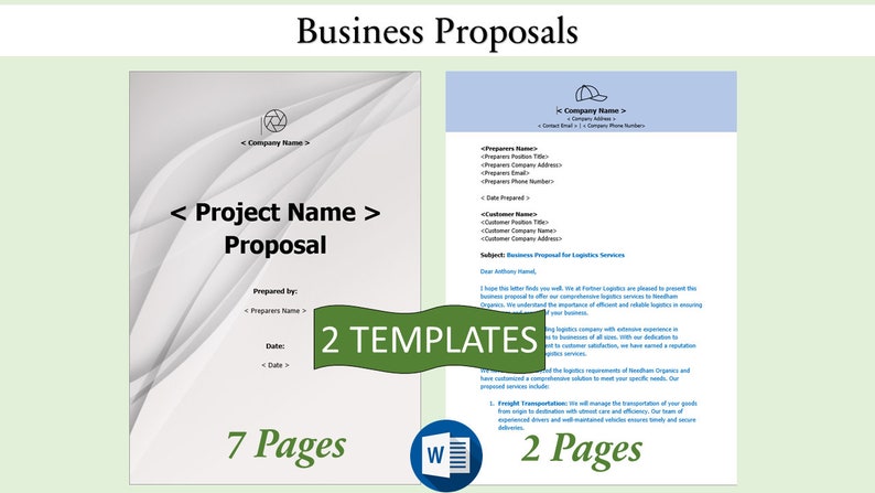 Business Proposal Templates for Sales Quotes With Editable Sales ...