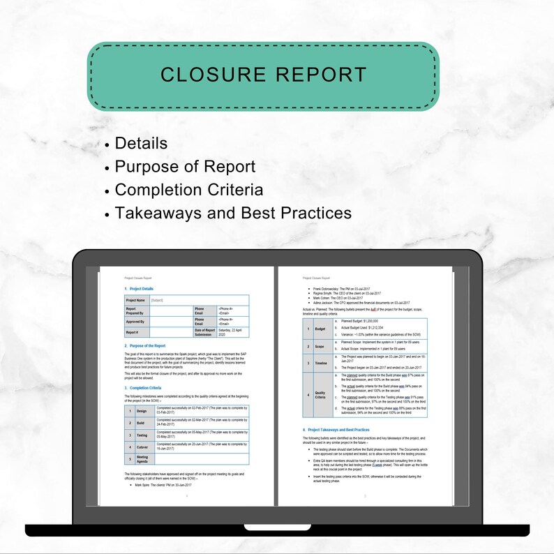 Project Closure Template Bundle for Post Implementation Review Closing ...