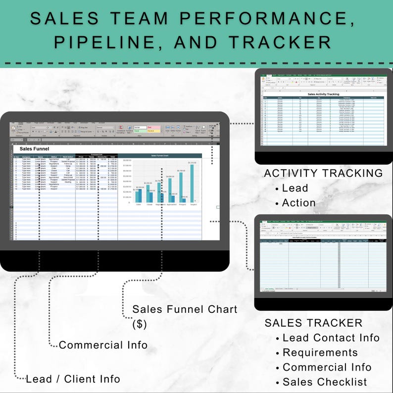 Sales Management Templates for Client Tracker, Lead Tracker, Sales ...