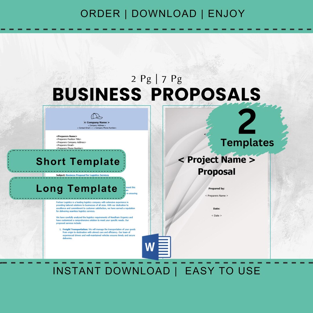 Business Proposal Templates for Sales Quotes, Quote Template, Editable ...