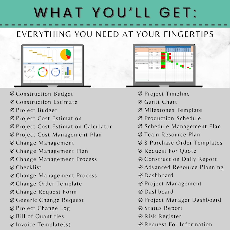 Home Renovation Project Management Bundle, Budget, Timeline, Resources ...