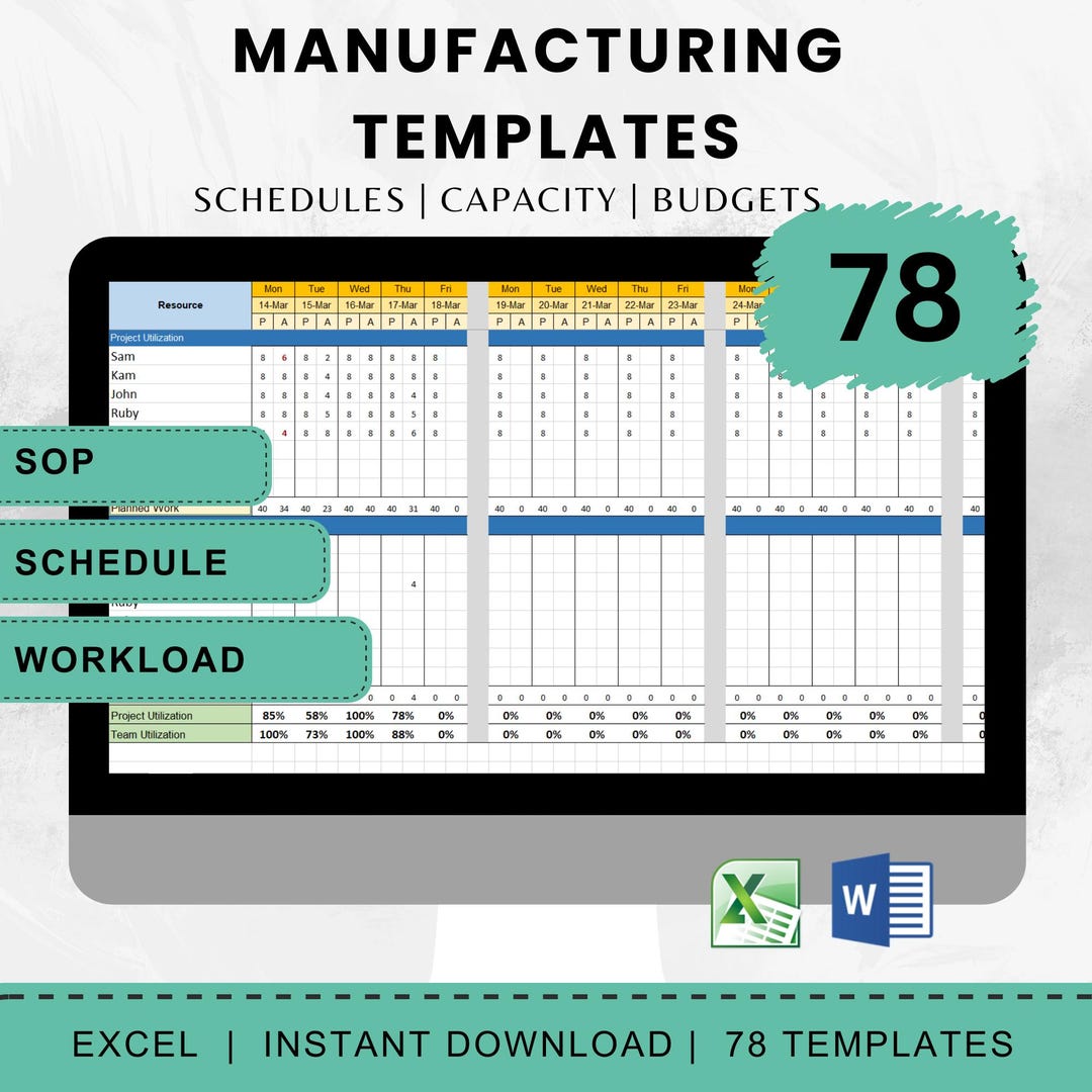 Manufacturing Templates Excel Manufacturing Production Inventory ...