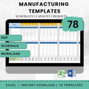Manufacturing Templates Excel Manufacturing Production Inventory ...