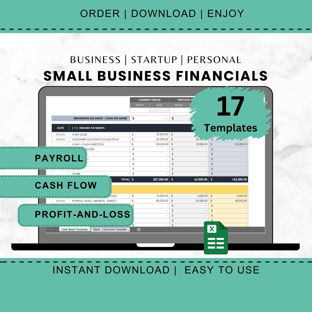 Small Business Excel Template Financial Planning Business Budget ...