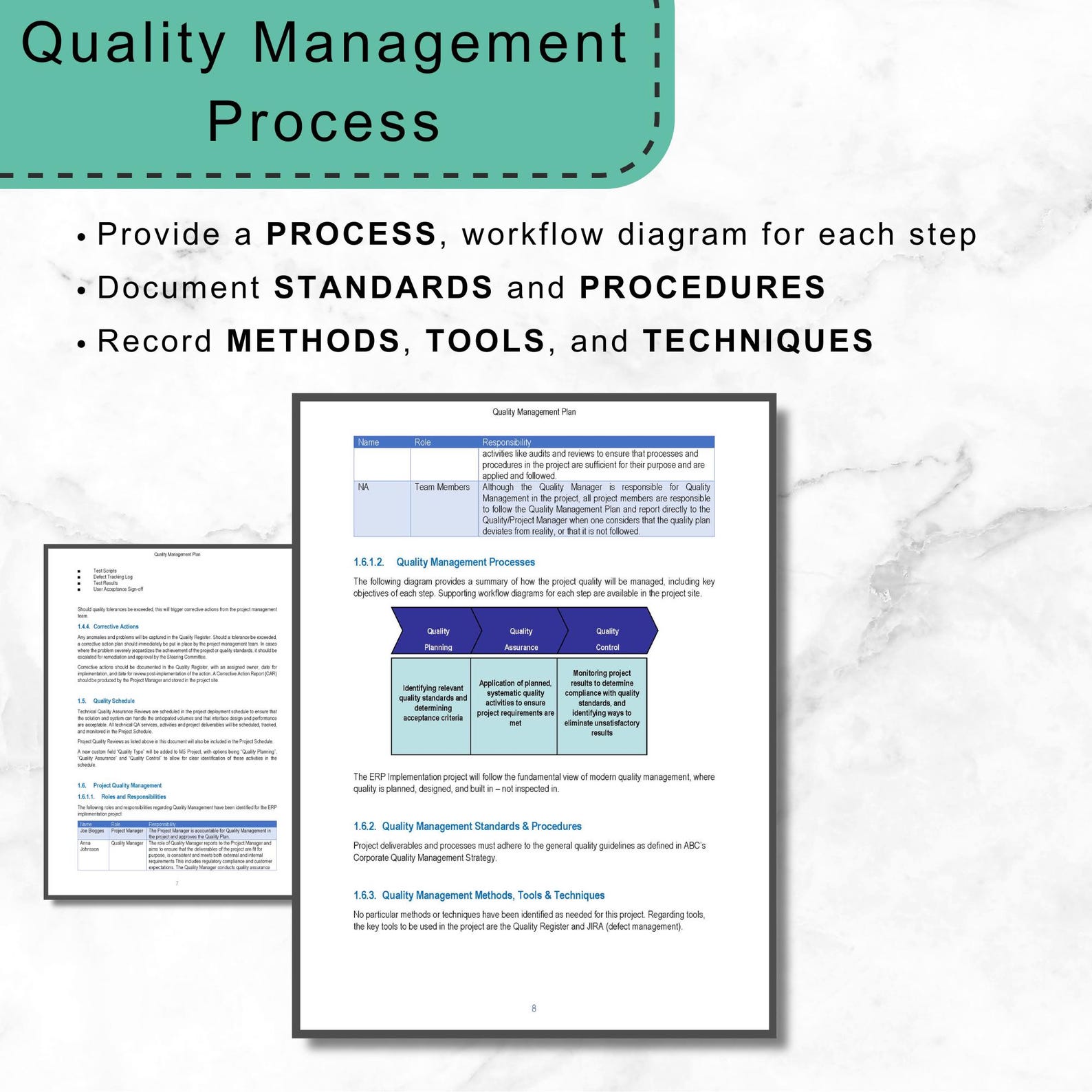 Quality Management Plan Template, Project Quality Assurance & Control ...