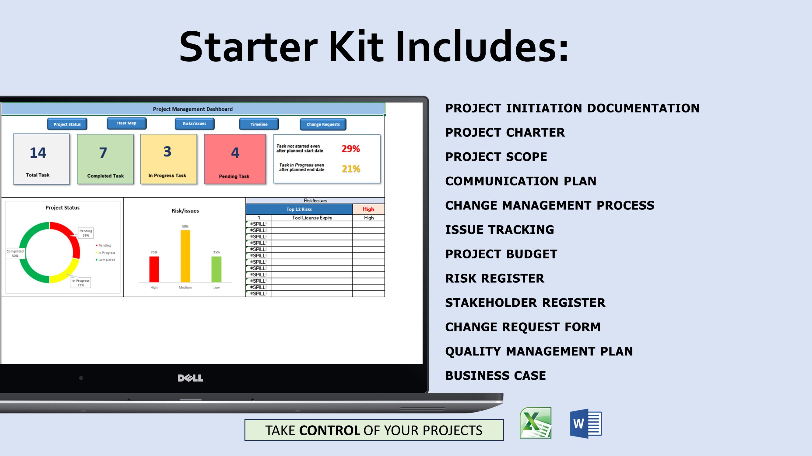 Project Starter Templates Project Starter Kit Schedule Scope Risk ...