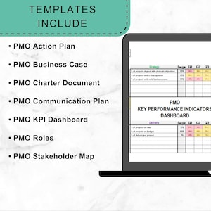 PMO Template Bundle , Project Management Office , KPI Dashboard ...