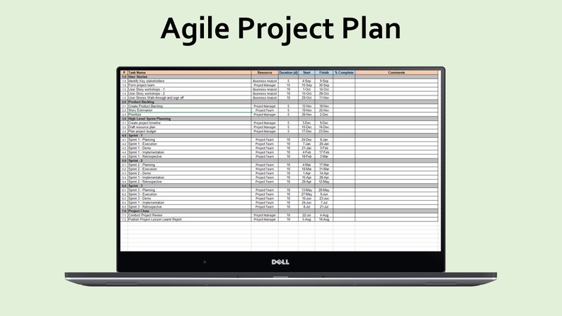 Agile Project Management With Agile User Story and Product Backlog ...