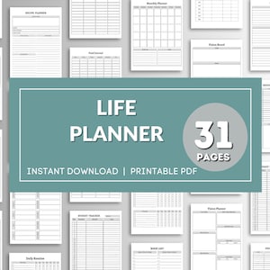 Life Planner Printable Bundle Goals for Life, Printable Bundle for ...