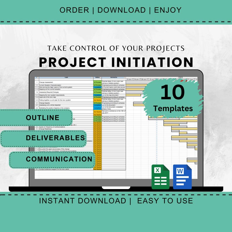 Project Initiation Template Beginner Planning Template Professional ...