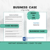 Business Case Excel Template: Professional Business Plan for Startups ...