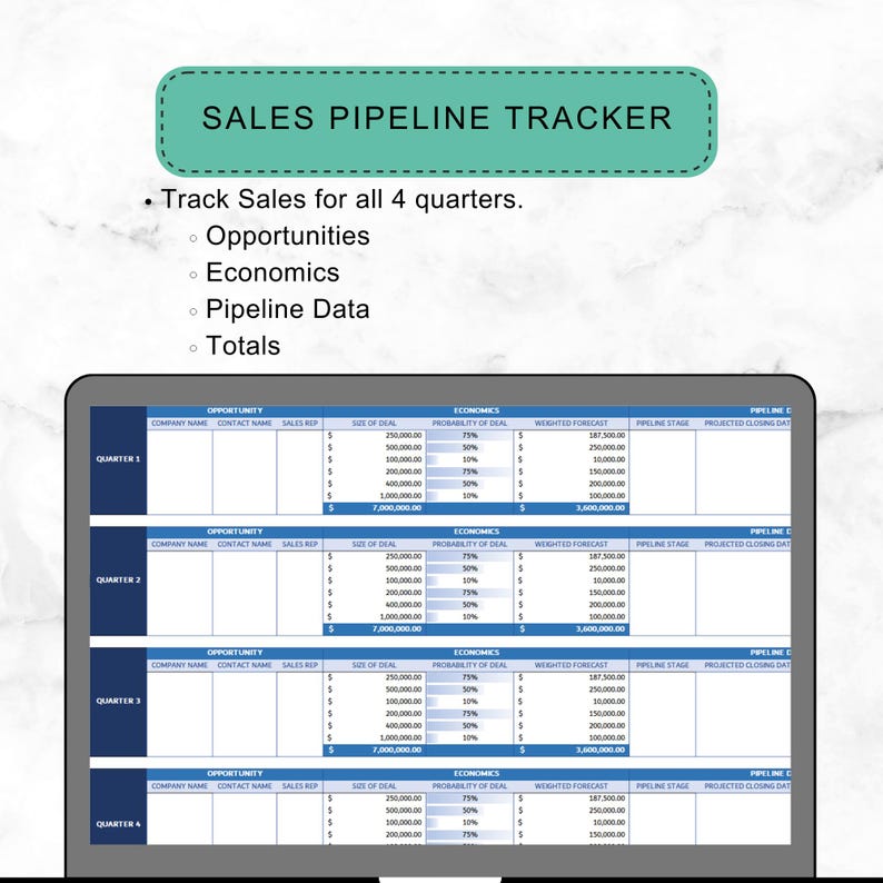 Sales Pipeline Tracker Excel Template, CRM Lead Management (digital ...