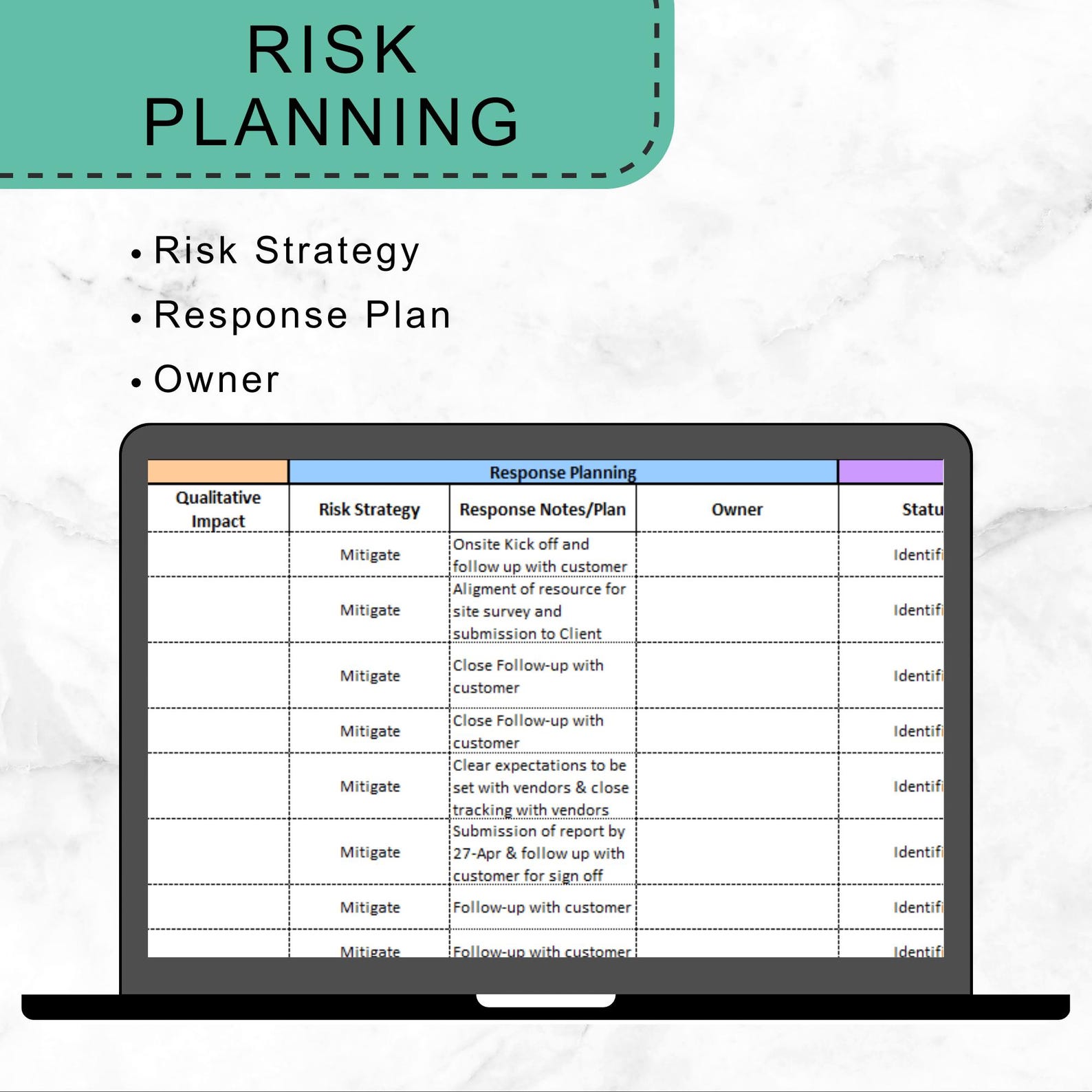 Project Risk Management Template, Risk Register (excel, Instant ...