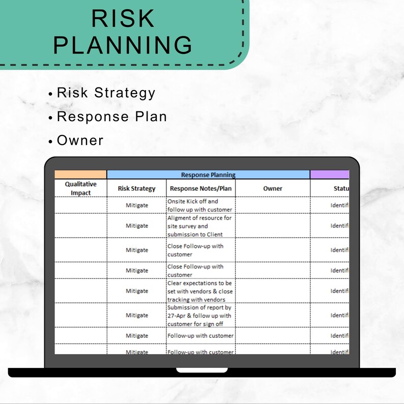 Project Risk Management Template, Risk Register and Risk Log, Project ...