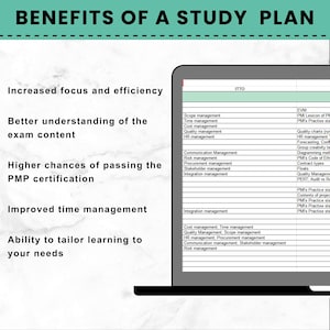 PMP Exam Study Schedule Template Digital Project Management ...