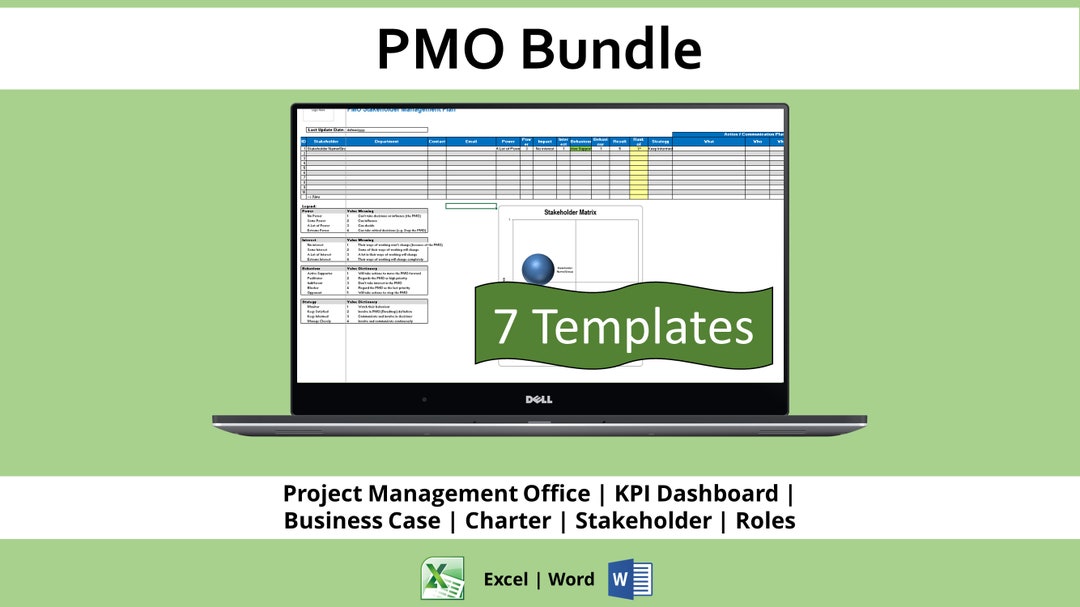 PMO Template Bundle , Project Management Office , KPI Dashboard ...