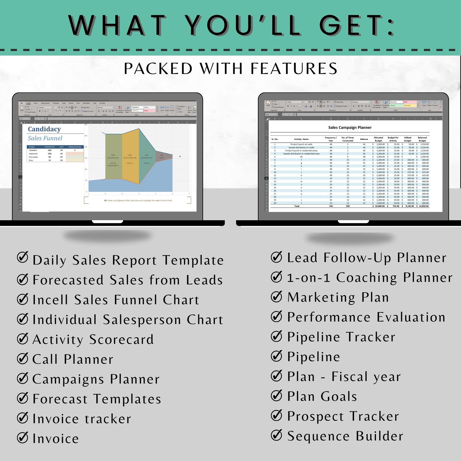 Sales Management Templates for Client Tracker, Lead Tracker, Sales ...