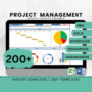 Project Management Template Bundle for Resource Planning and Capacity ...